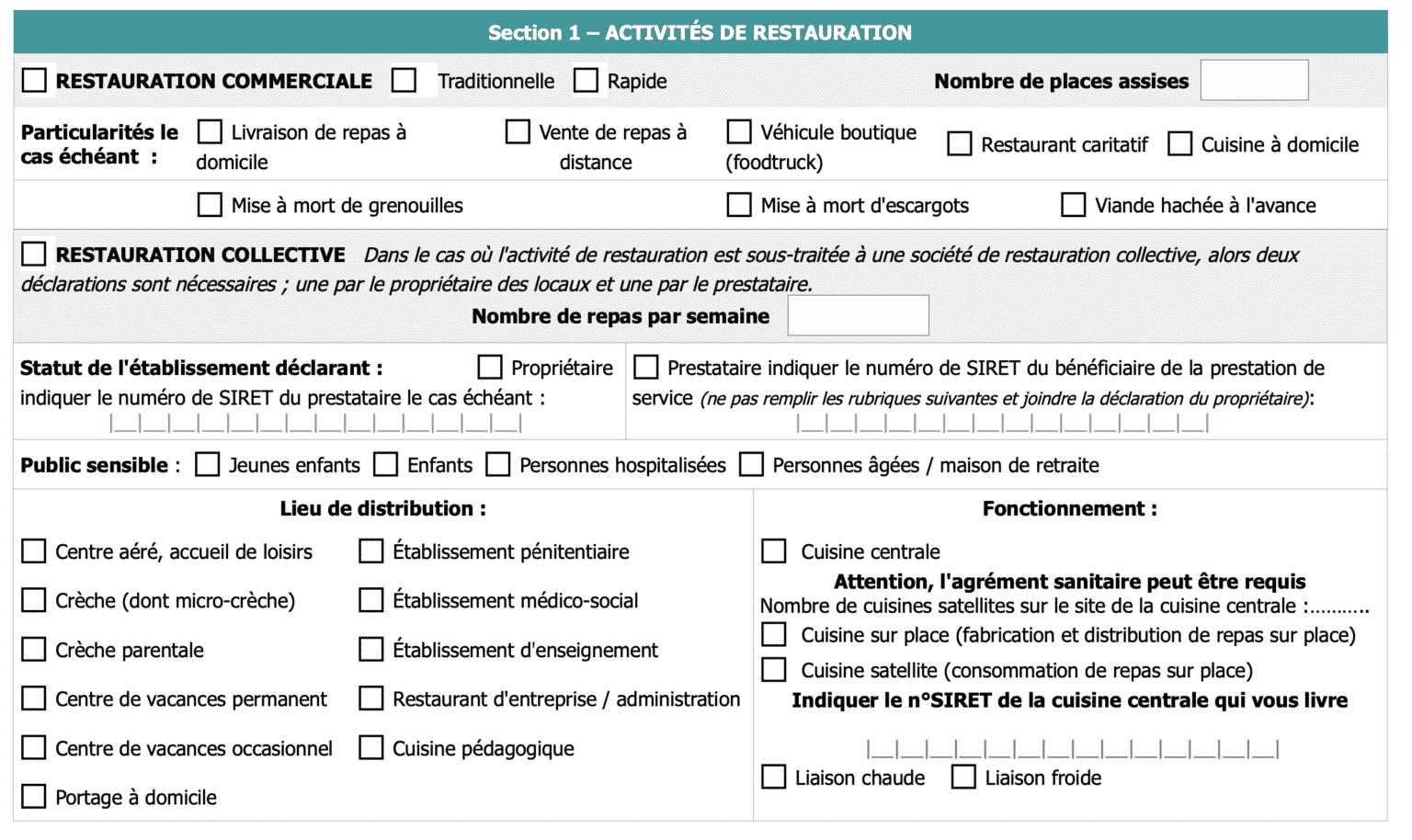 Cerfa n°13984 : Guide pour les Restaurateurs